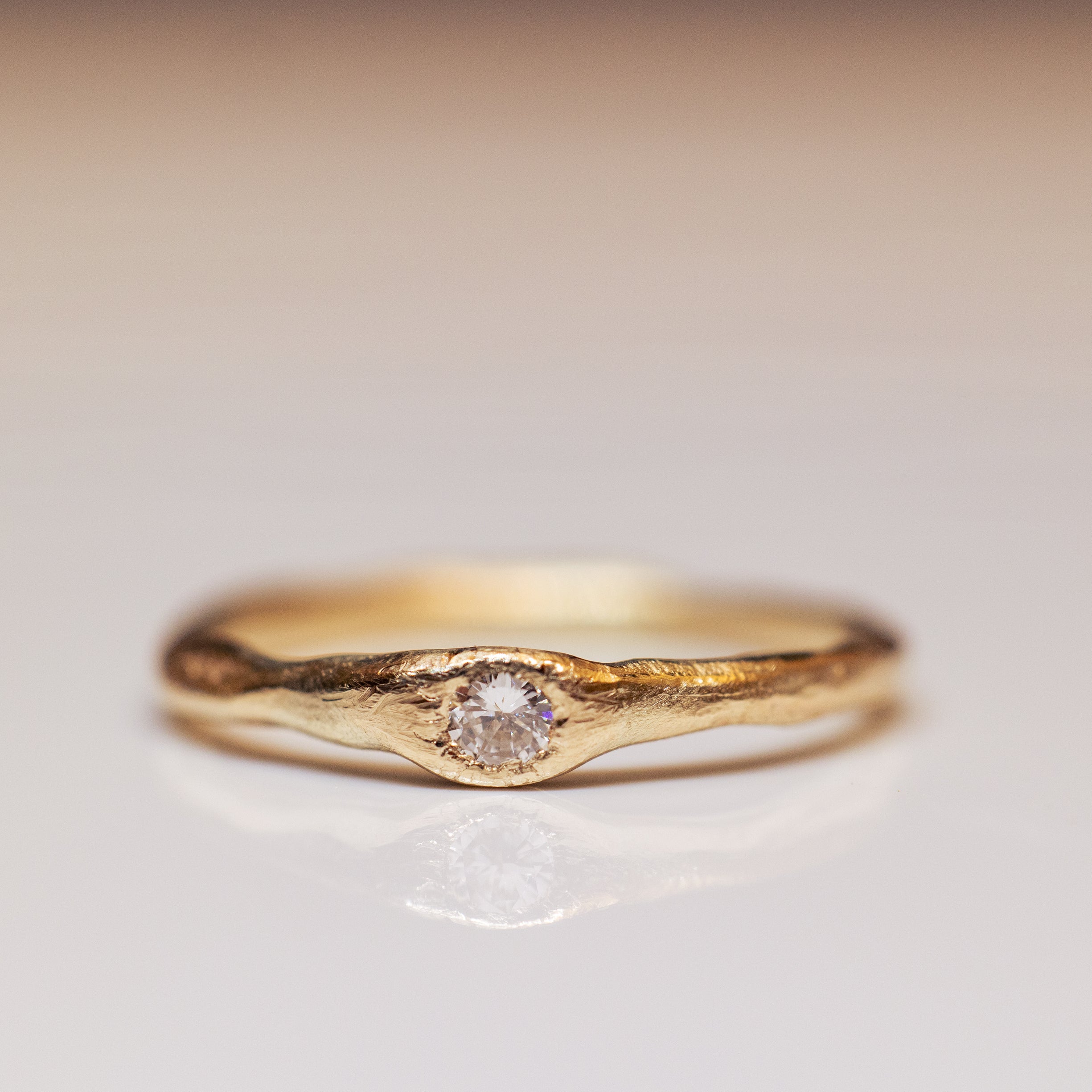 Raw Ring with Buried Diamond | Kwintner